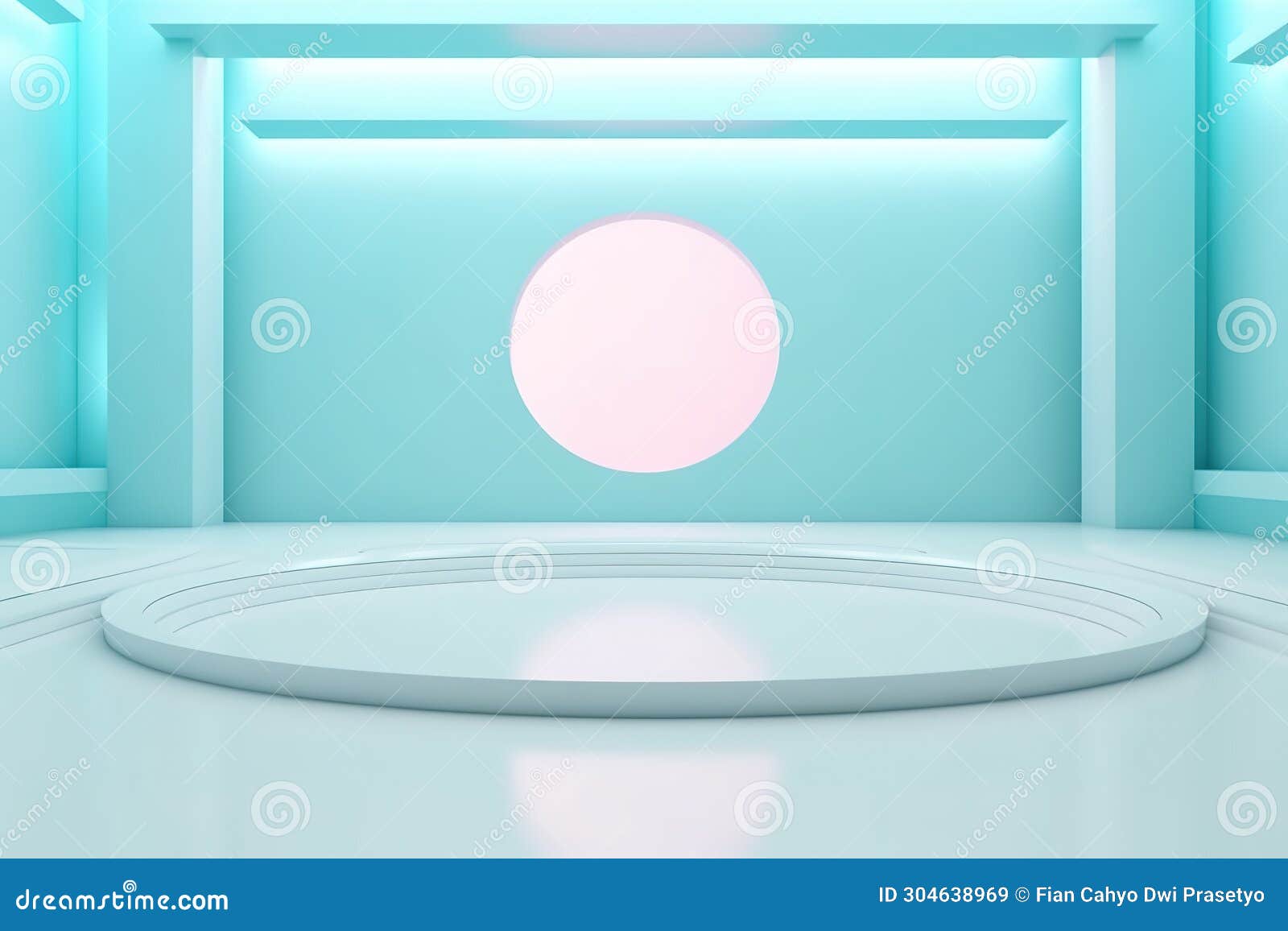 Futuristic and Clean Stage Blank Center Background Stock Illustration ...