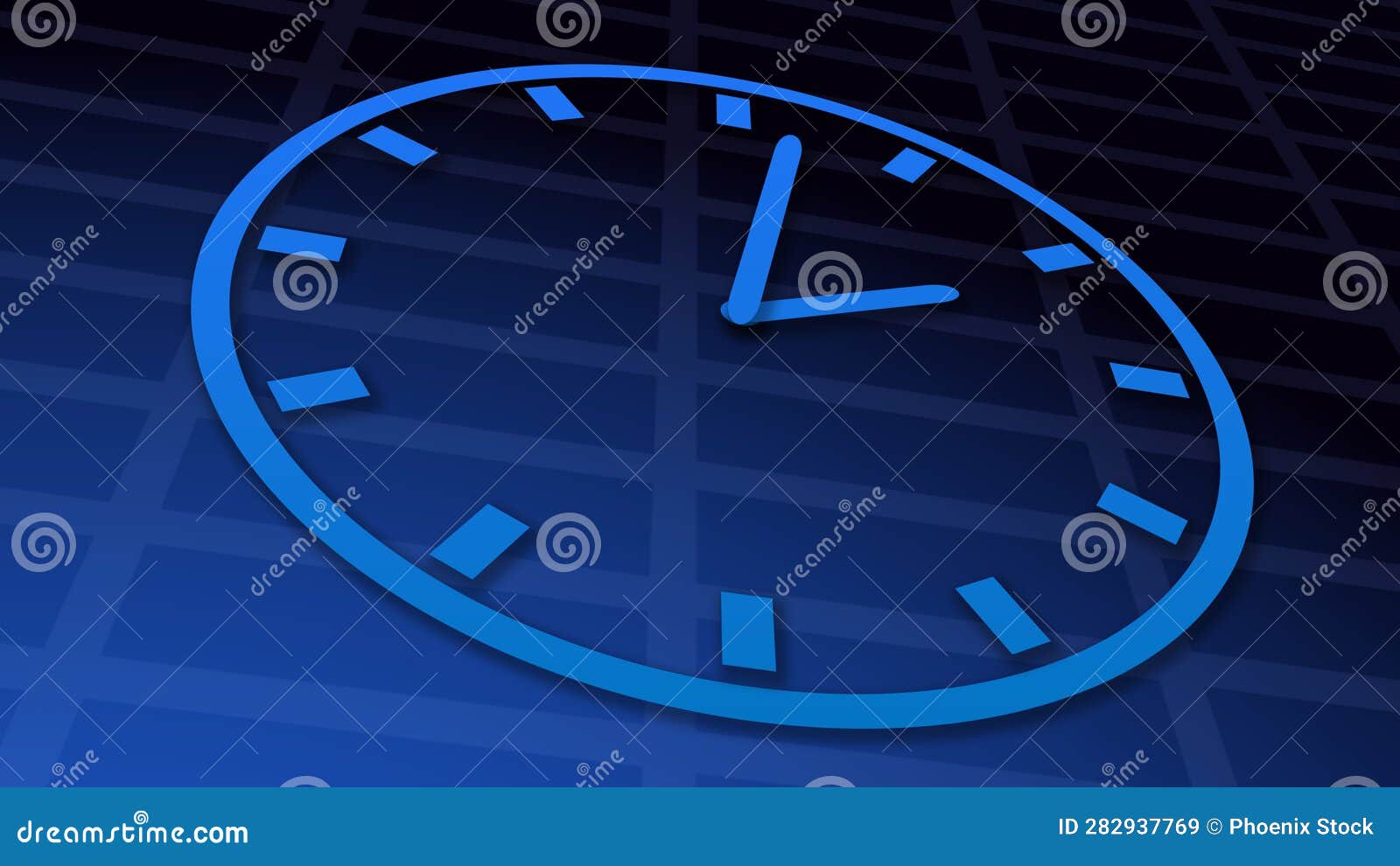 Futuristic Clock 3d Countdown Stock Illustration - Illustration of ...