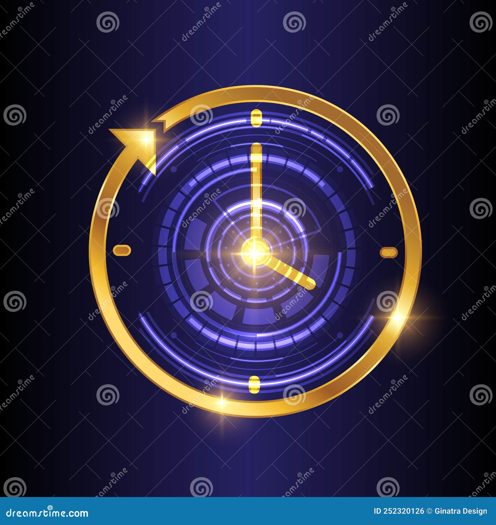 The Man Of Futuristic Clock Stock Illustration | CartoonDealer.com ...