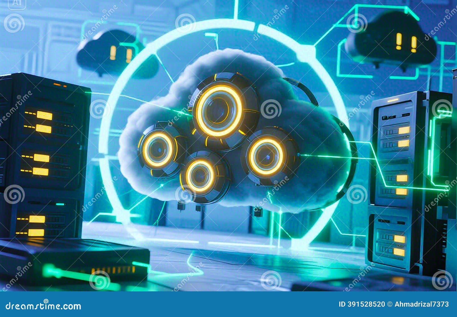 Futuristic Cloud Computing And Digital Data Transformation Technology ...