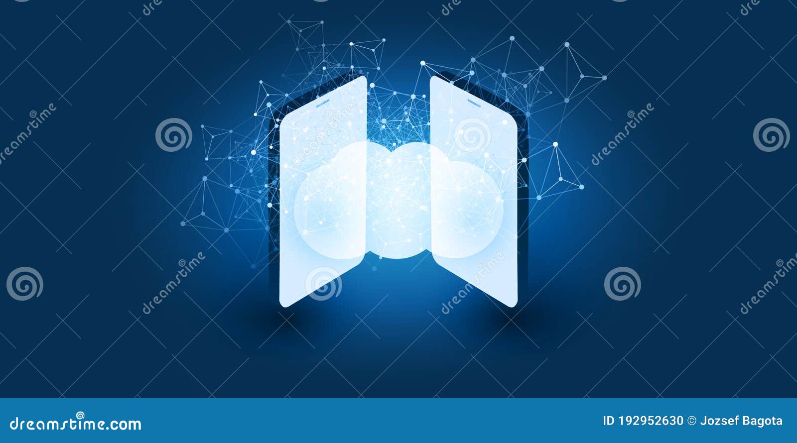 Futuristic Cloud Computing, Networks Design Concept - Digital ...