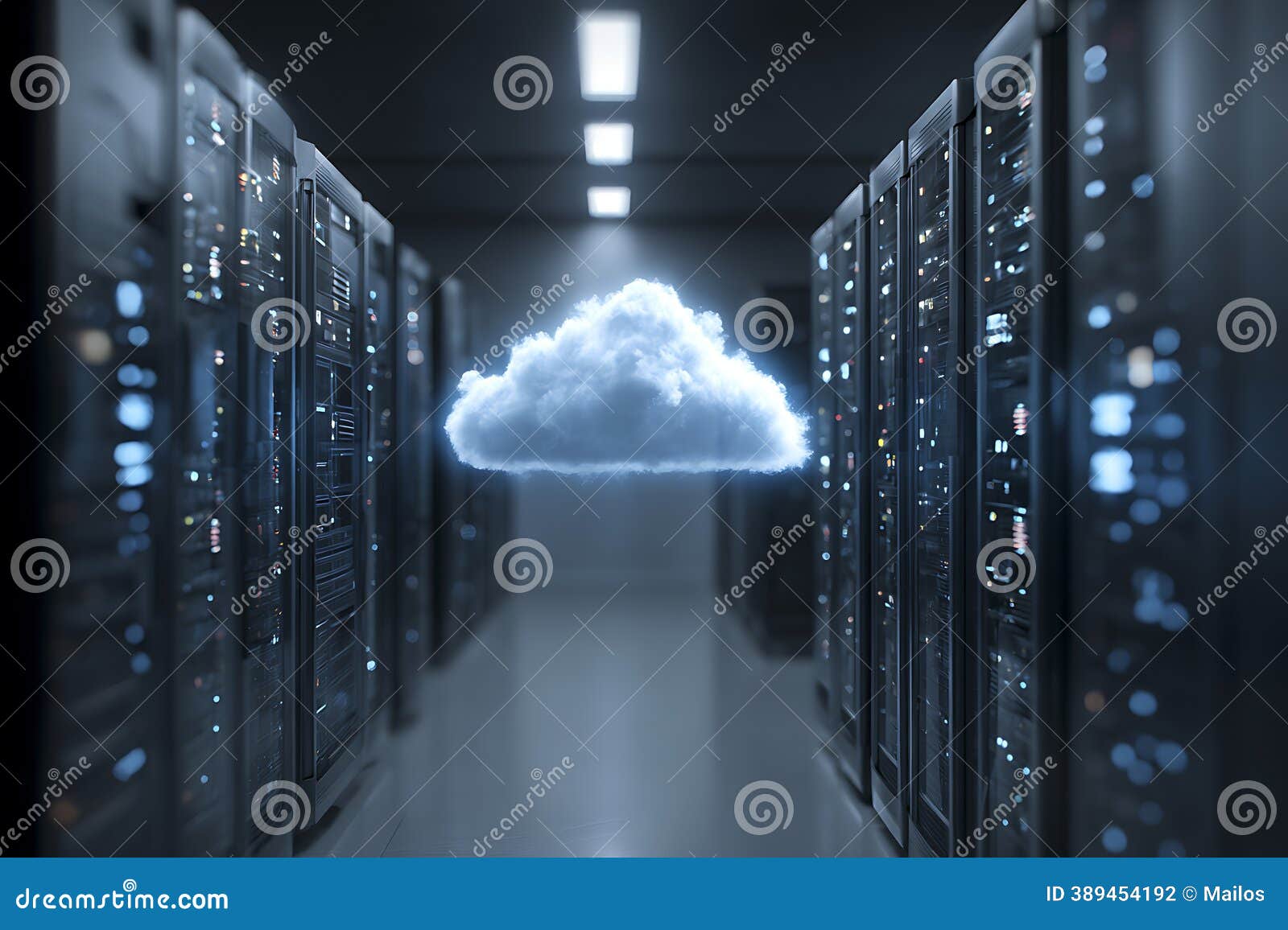 Futuristic Cloud Computing And Digital Data Transformation Technology And Big Data And ...