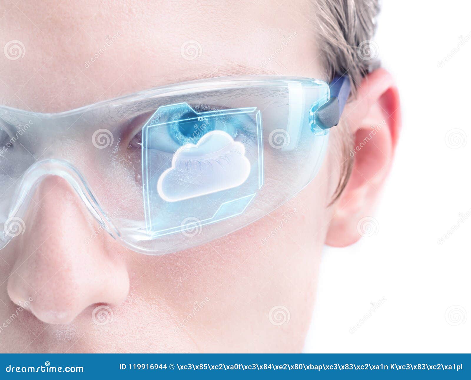 Futuristic cloud computing stock photo. Image of interface - 119916944