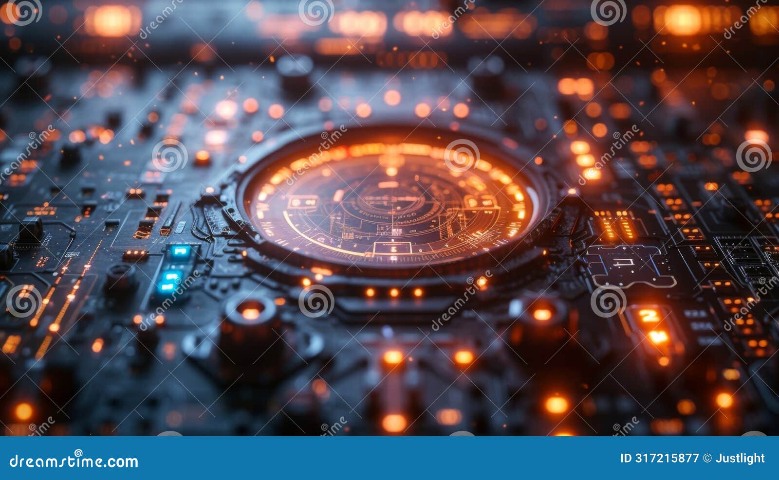 A Futuristic Cockpit Dashboard with a Pilots Helmet Display Showing ...