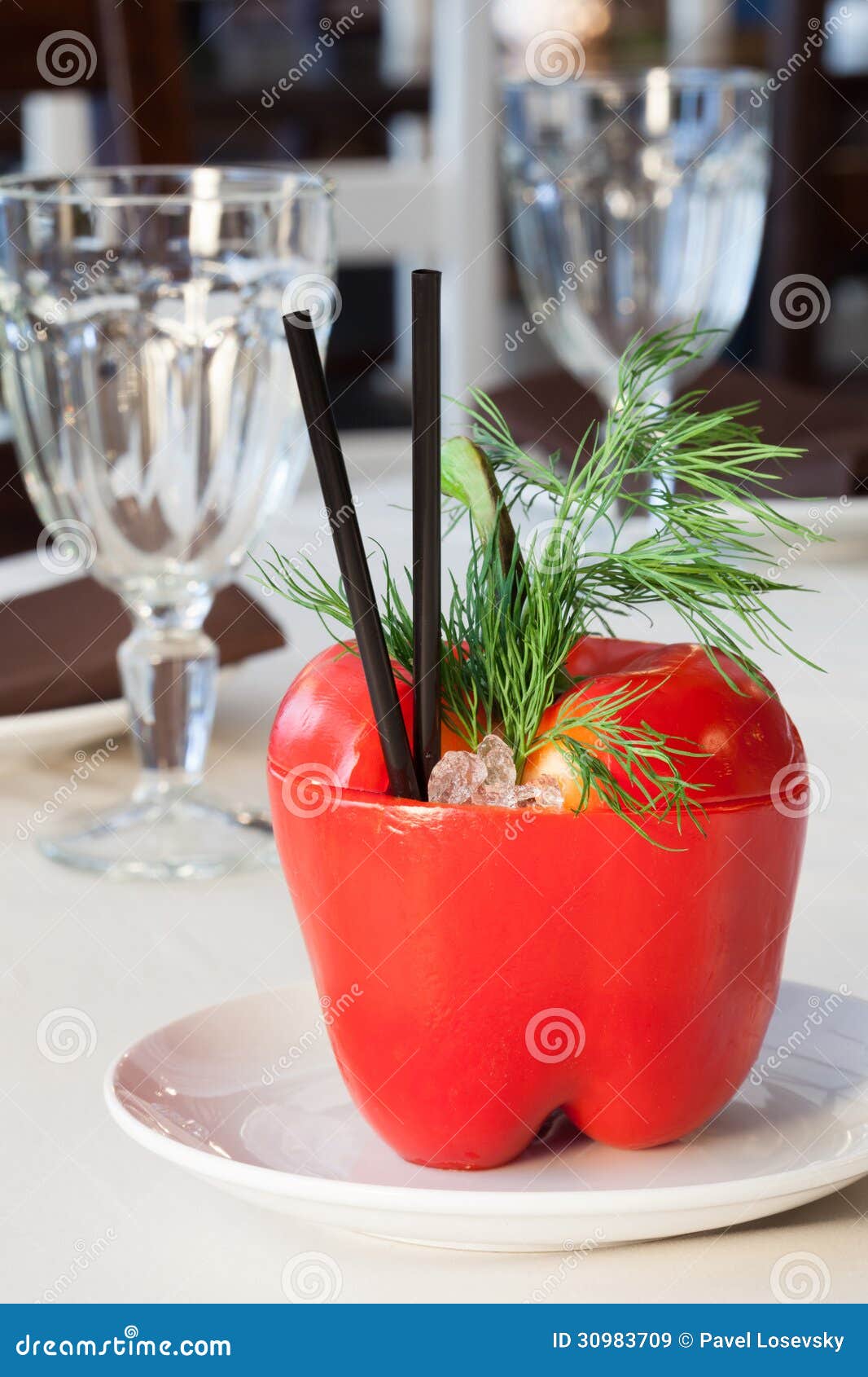 Futuristic Cocktail in Pepper Stock Image - Image of alcoholic, fruit ...
