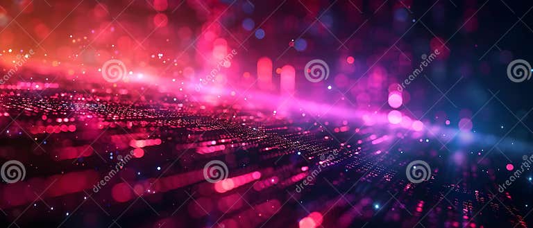 Concept Neon Coding, Futuristic Tech, Futuristic Code Stream in Neon ...