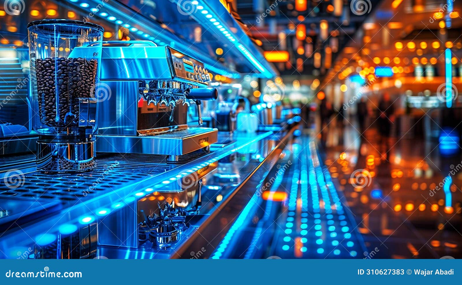 Futuristic Coffee Shop Design Concept Stock Image - Image of small ...