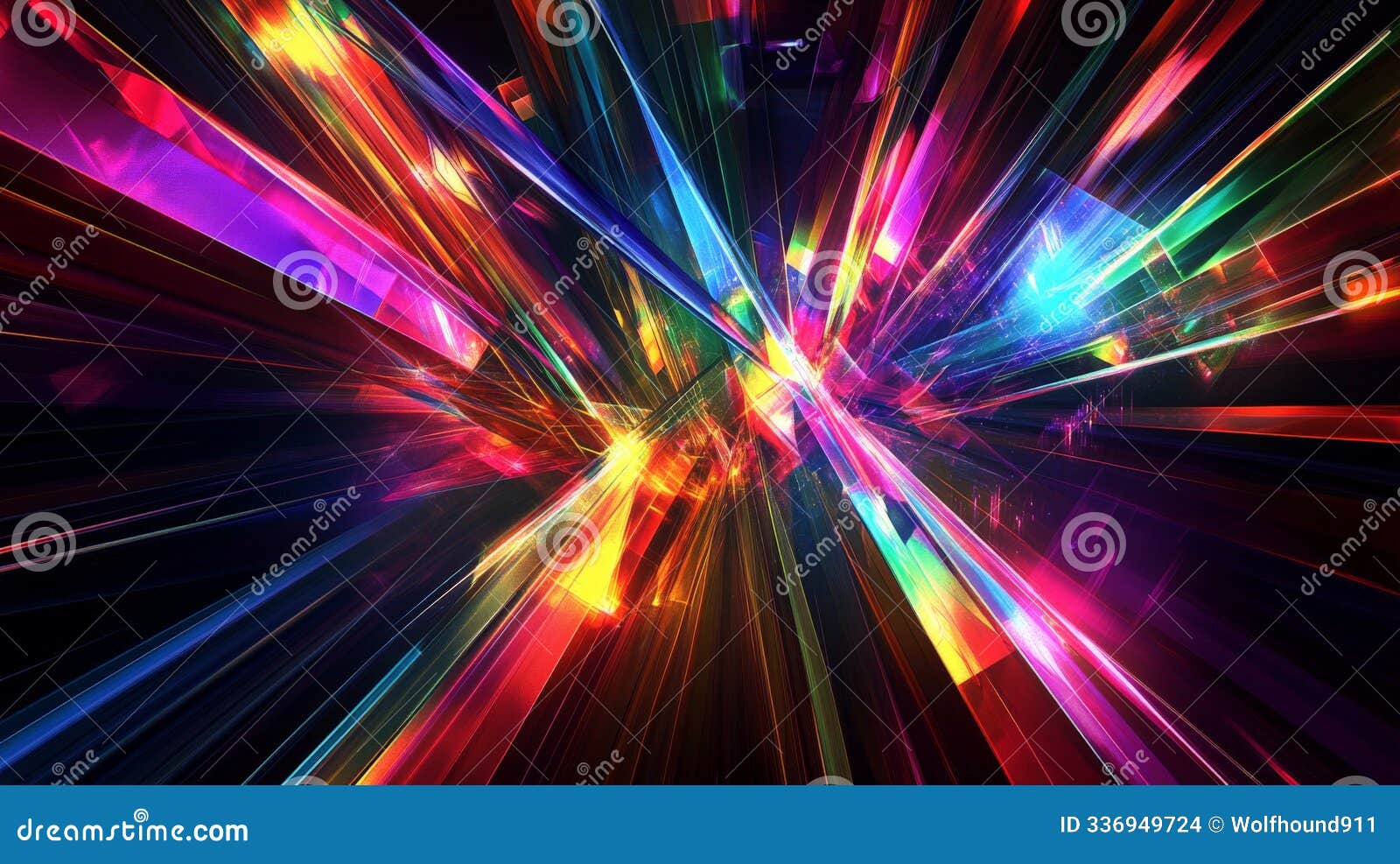 A Futuristic Color Prism Backdrop with Angular Prisms Refracting ...