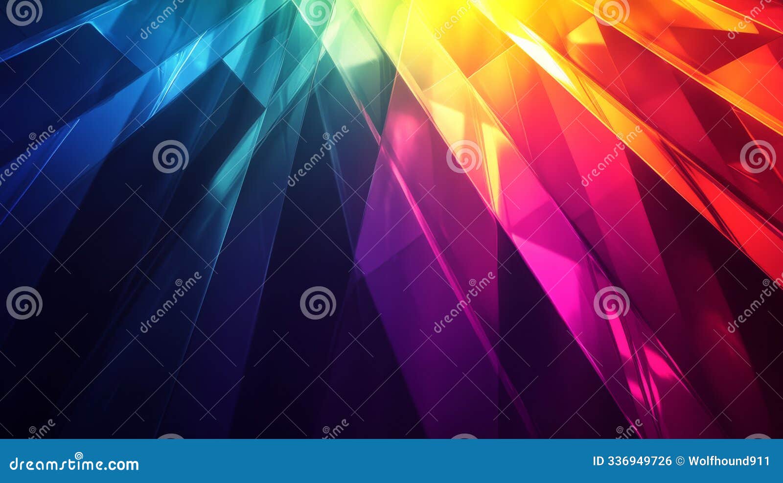 A Futuristic Color Prism Backdrop with Angular Prisms Refracting Vivid ...