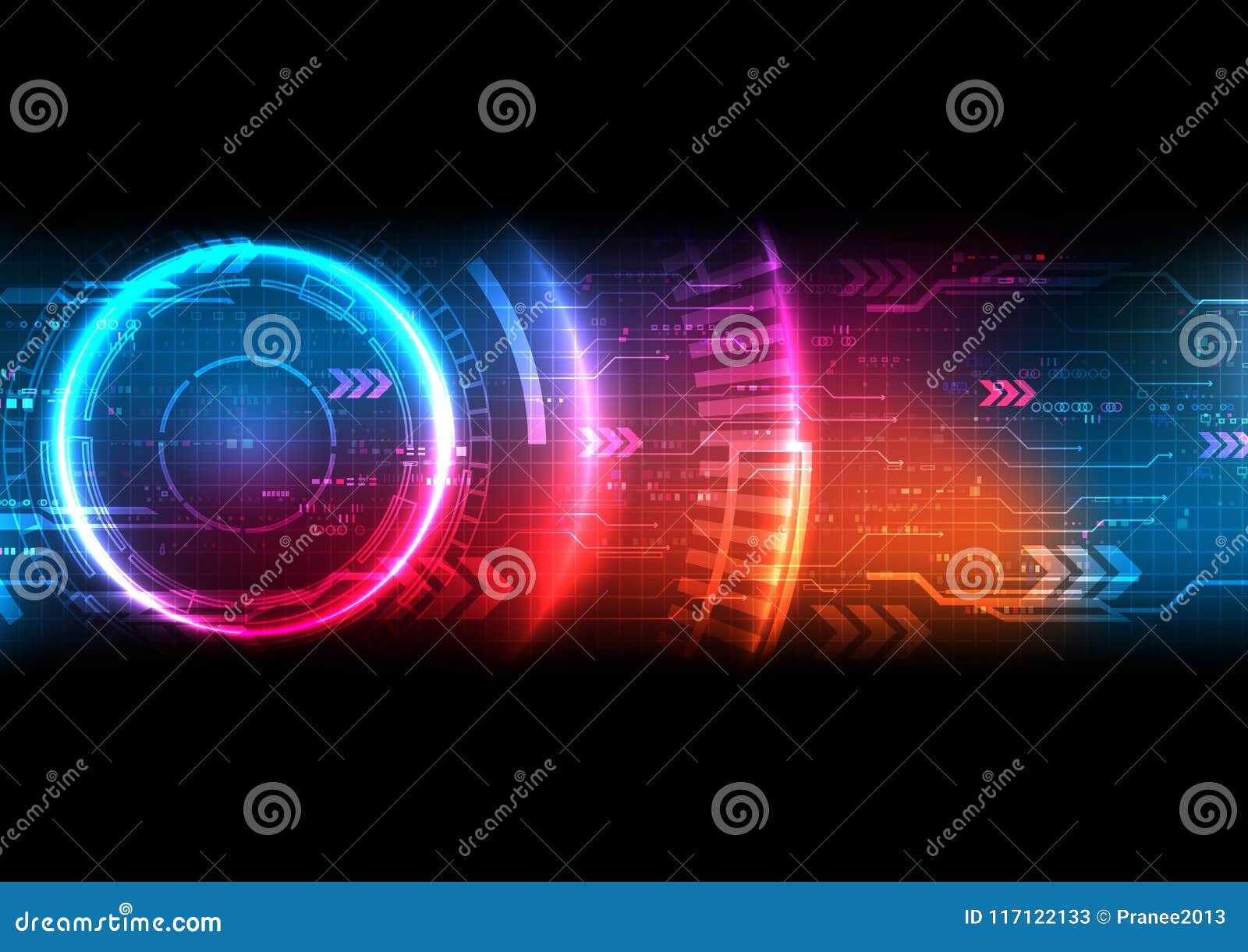 Futuristic Color Technology Background Stock Vector - Illustration of ...