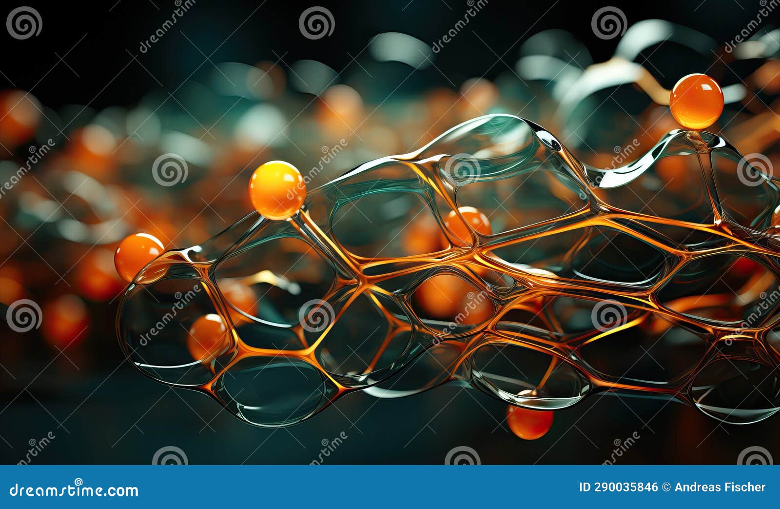 Futuristic Colored Background with Transparent Abstract Model. Stock ...
