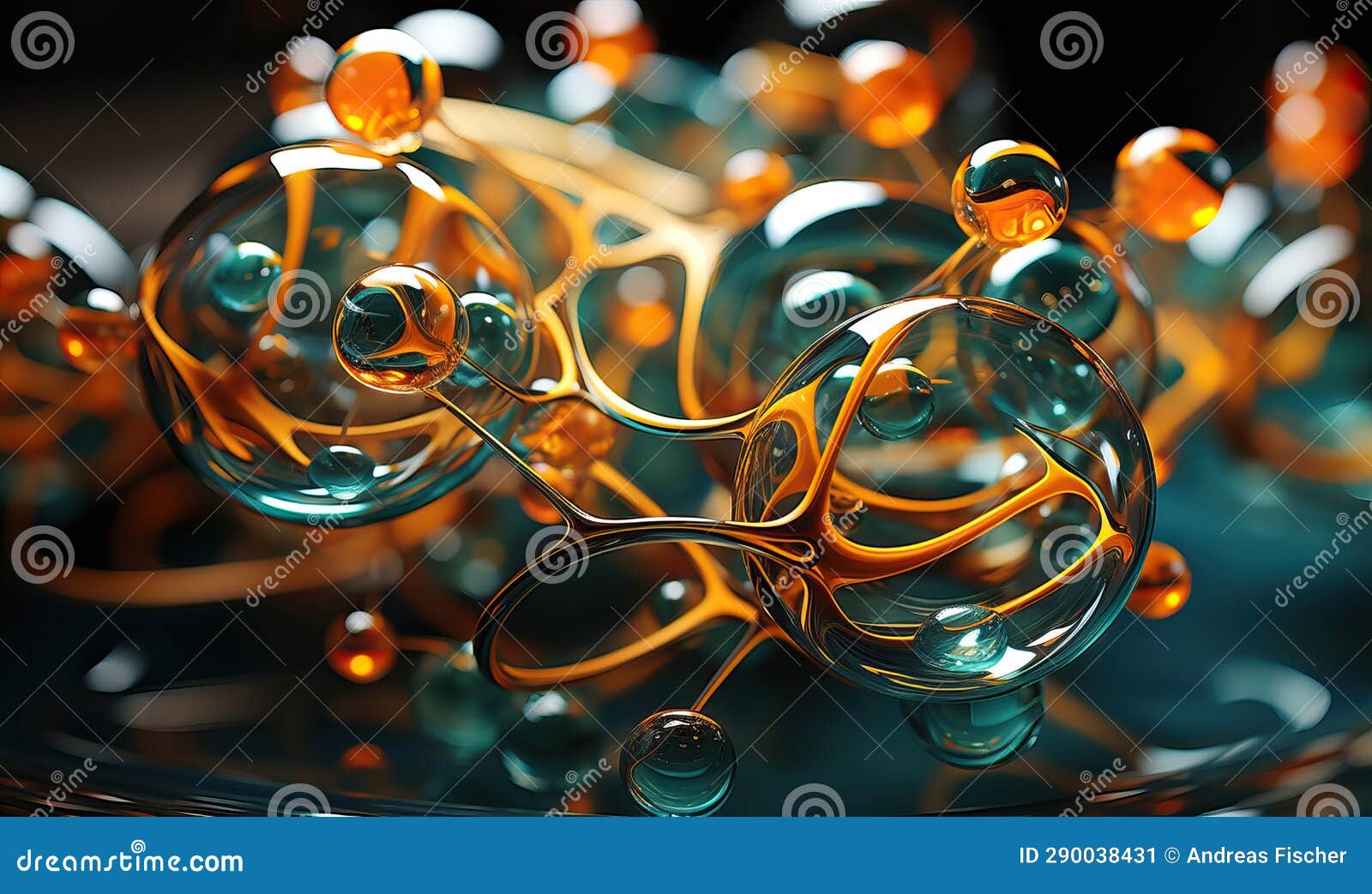 Futuristic Colored Background with Transparent Abstract Model. Stock ...