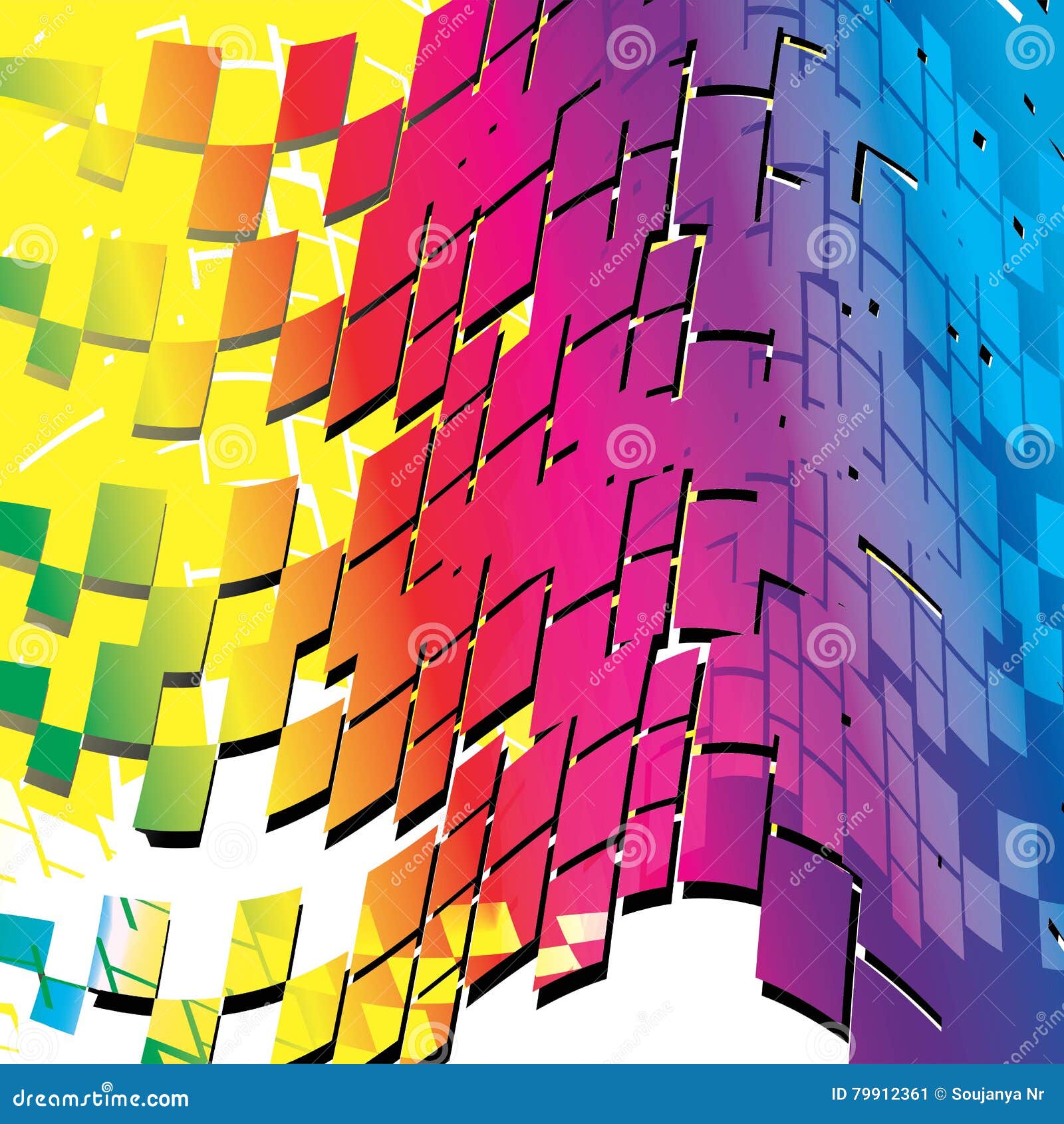 Futuristic Colorful Background Stock Illustration - Illustration of ...