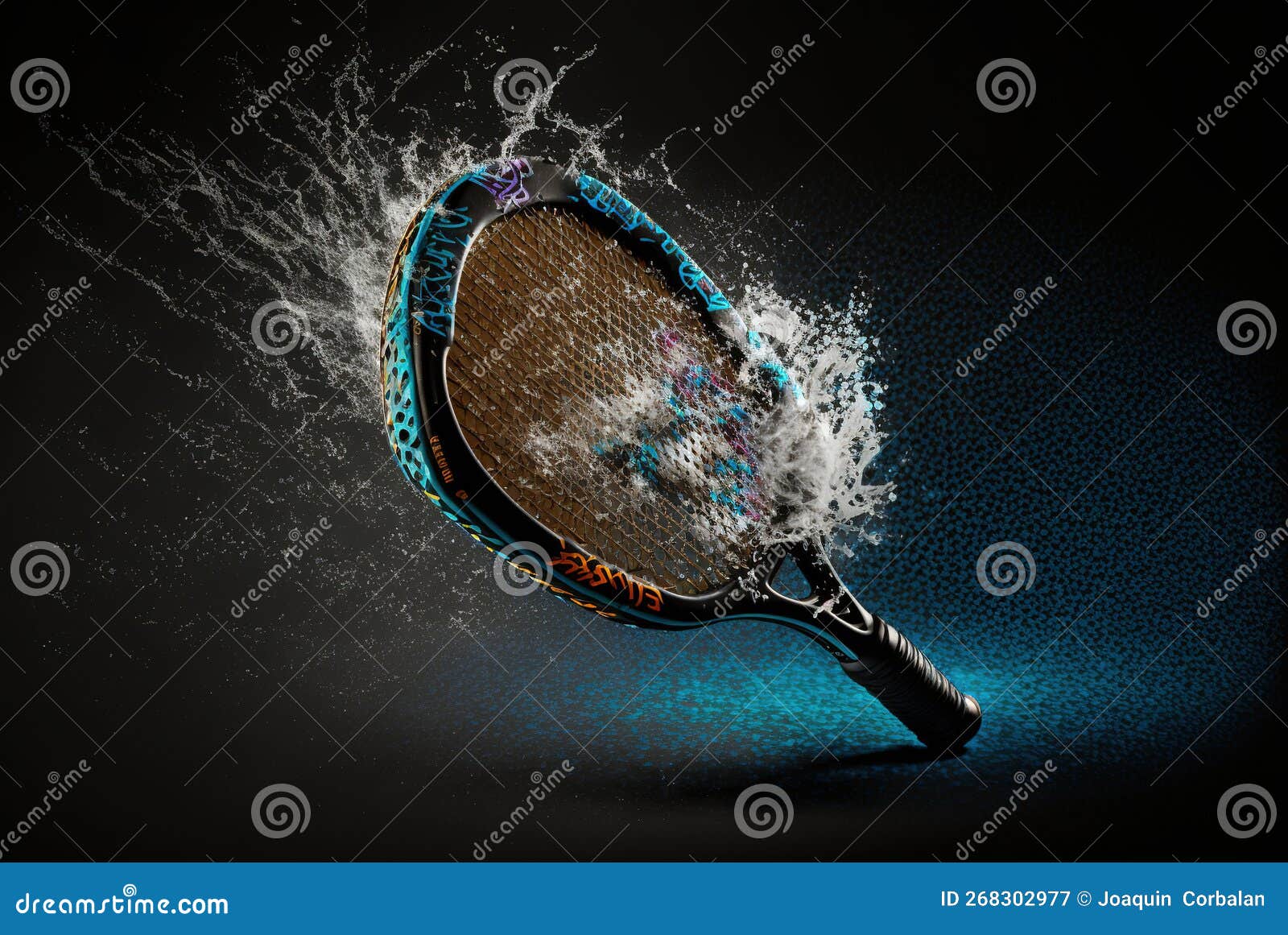 Futuristic and Colorful Tennis Racket Concept Ai Generated Stock ...