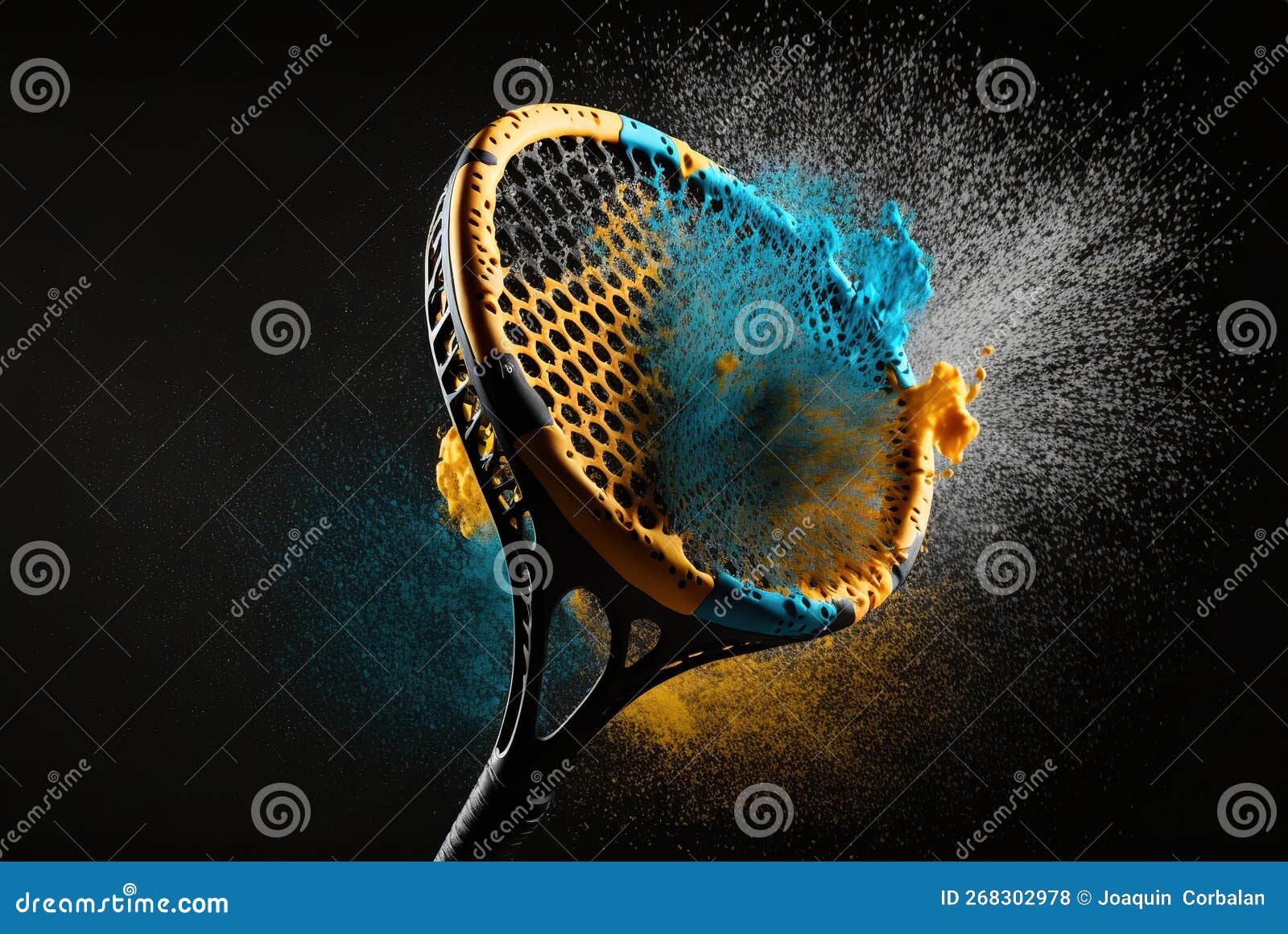 Futuristic and Colorful Tennis Racket Concept Ai Generated Stock ...