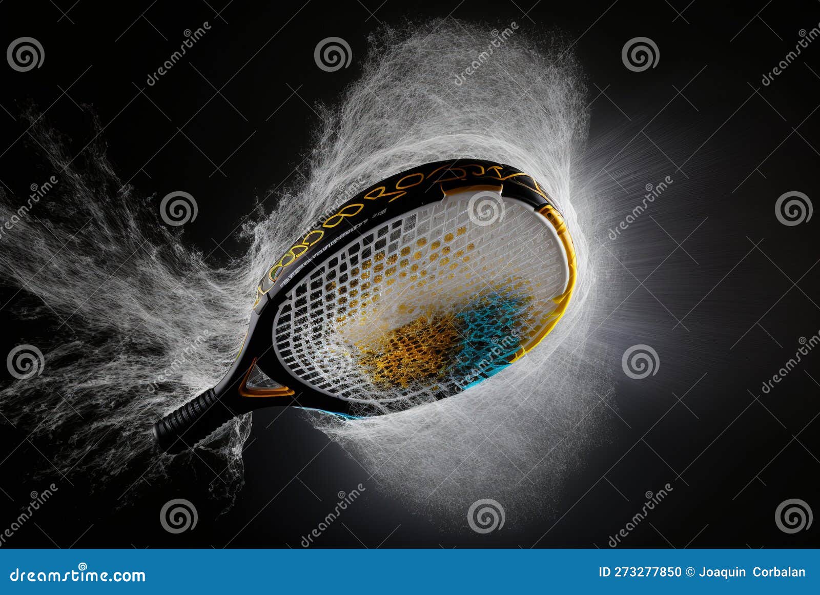 Futuristic and Colorful Tennis Racket Concept Ai Generated Stock ...