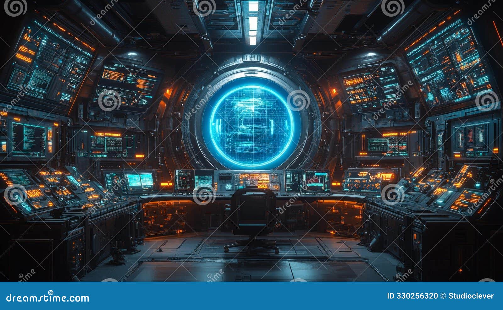 Futuristic Command Center with Advanced Technology - Generative Ai ...