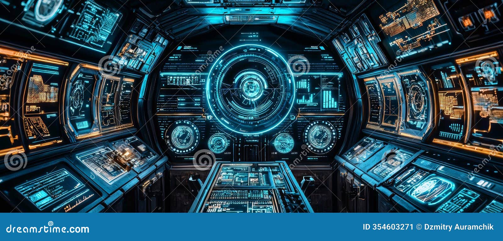 A Futuristic Command Center S Interior, Resembling a Spy Base or ...