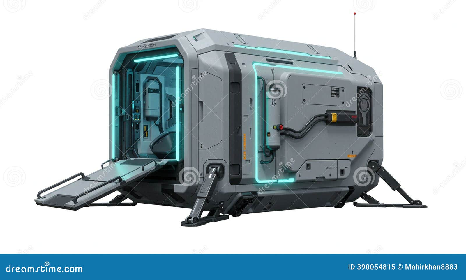 Futuristic Compact Toy Car On White Background. Modern Small Autonomous ...