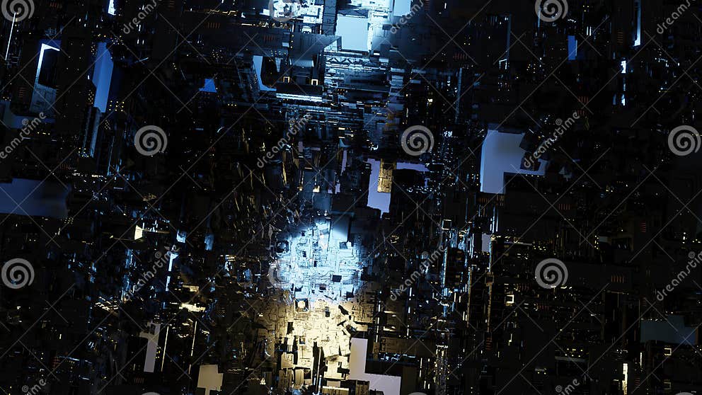 Futuristic Complex Structure, High-tech Industrial Design Stock ...