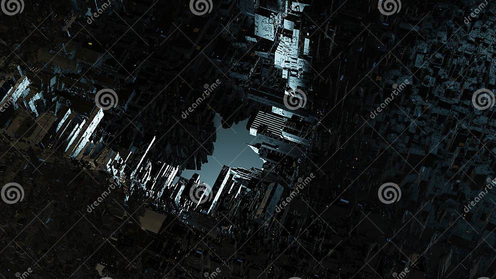 Futuristic Complex Structure, High-tech Industrial Design Stock ...