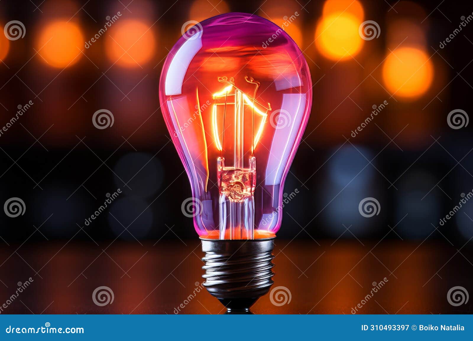 Futuristic Composition of Geometric Shapes with Classic Light Bulb ...
