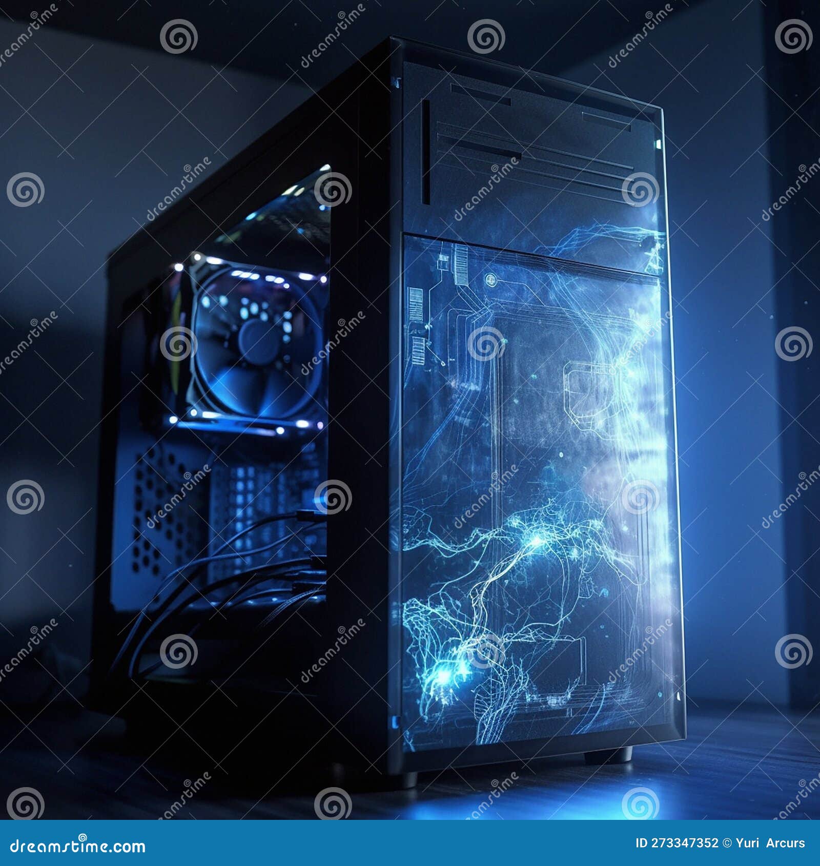 Futuristic, Computer Case and Server Technology Machine with Power for ...