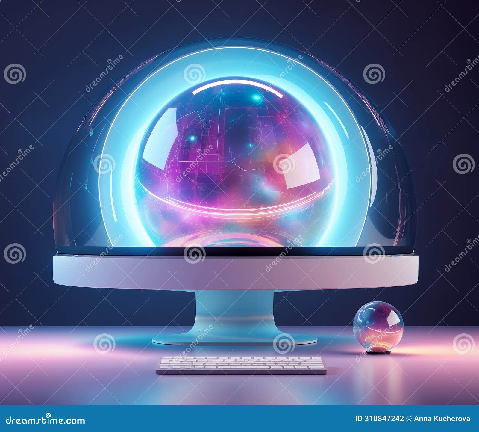 A Holographic Display Showing A 3D Model Of A New Architectural Design2 ...