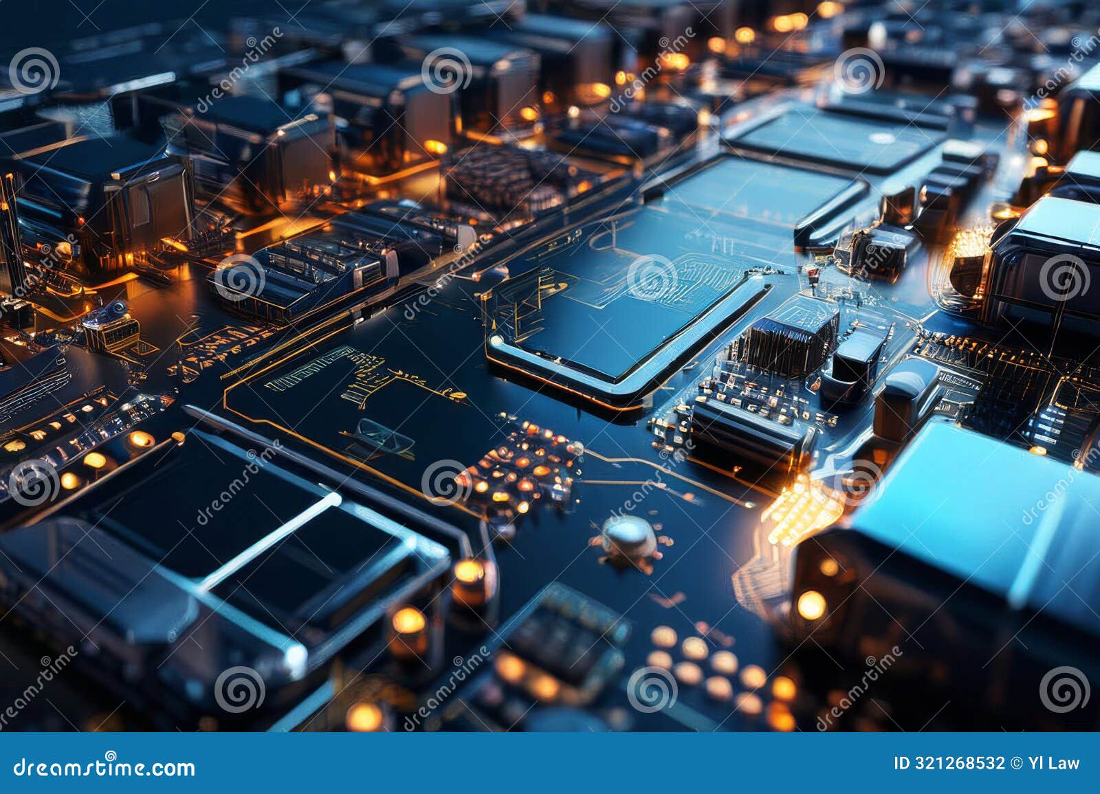 Futuristic Computer Motherboard, the Ai Generated Image Stock ...