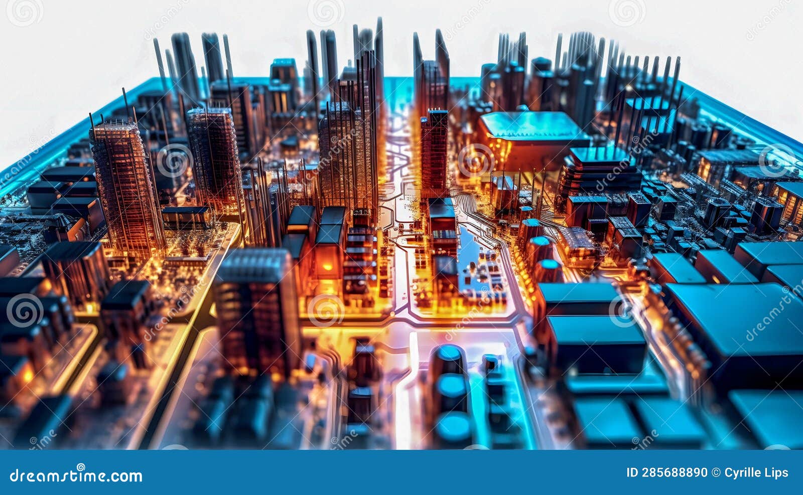 City of Circuits - a Computer Motherboard Resembling a City, Image ...