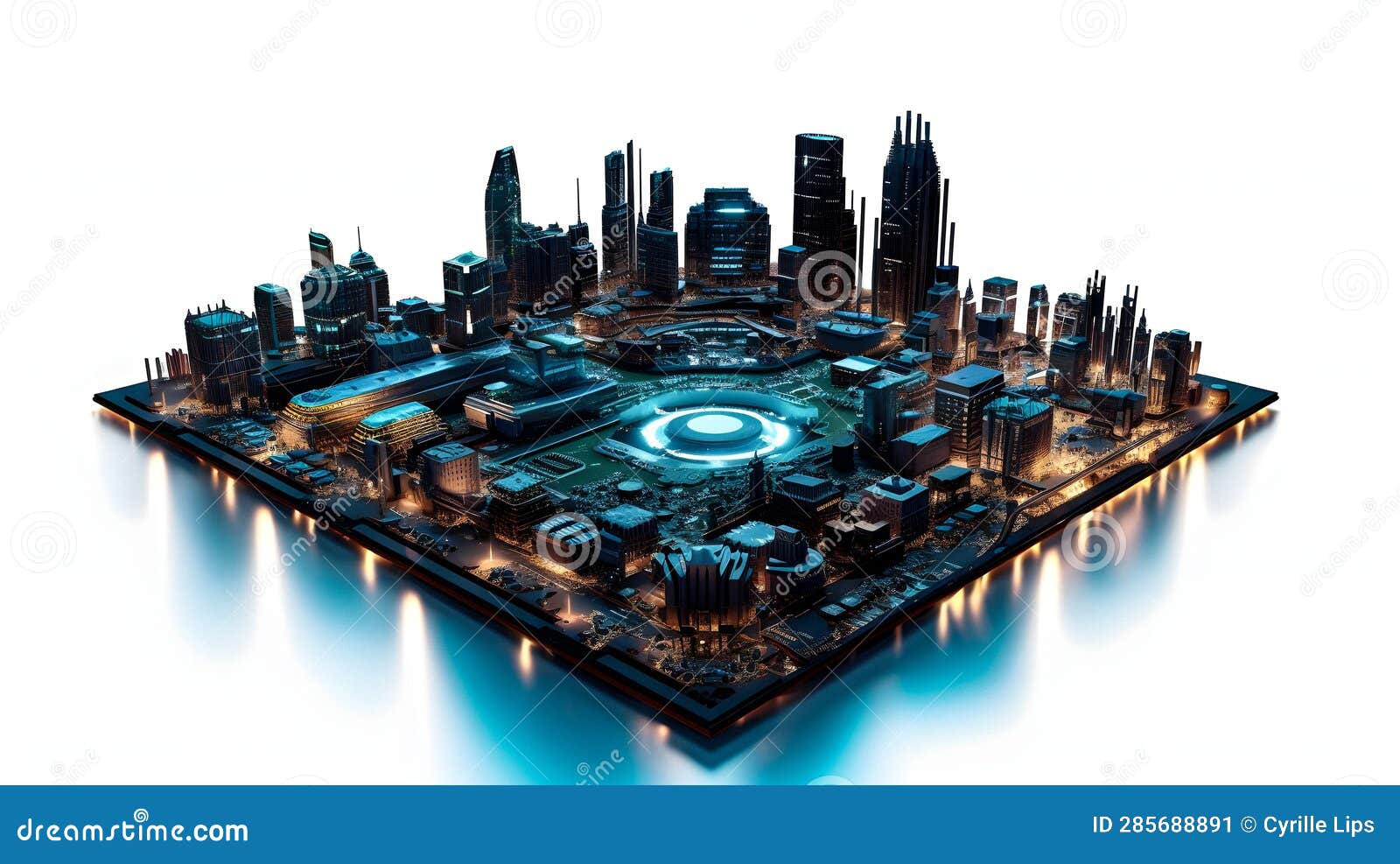 City of Circuits - a Computer Motherboard Resembling a City, Image ...