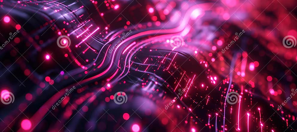 Futuristic Computer Network Electronic Component Background Stock ...