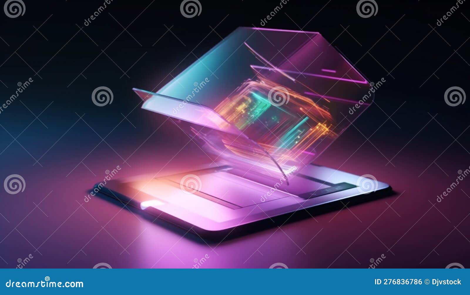 Futuristic Computer Network Glowing with Purple Security Generated by ...