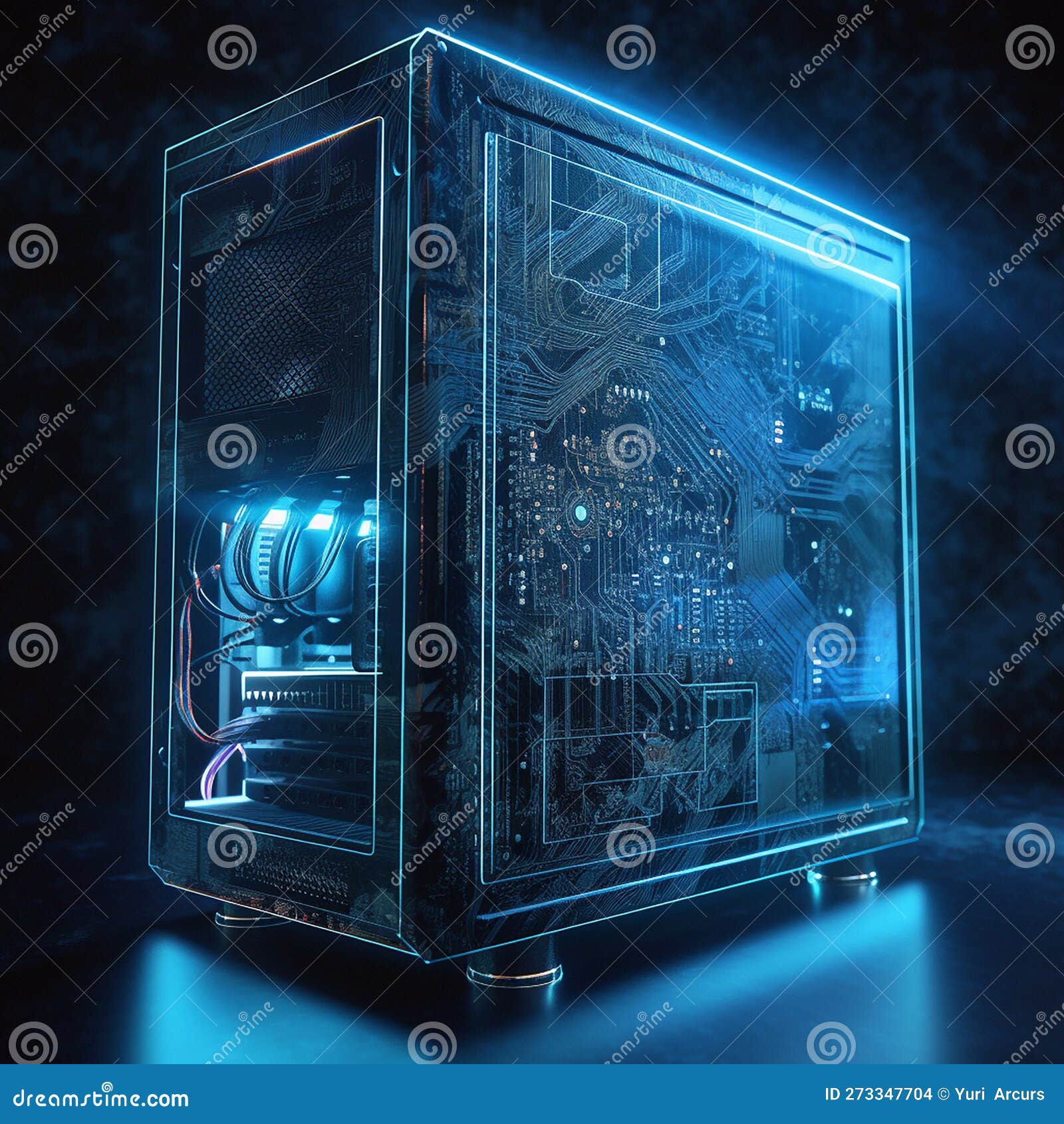 Futuristic, Computer and Server Machine Technology with Power for ...