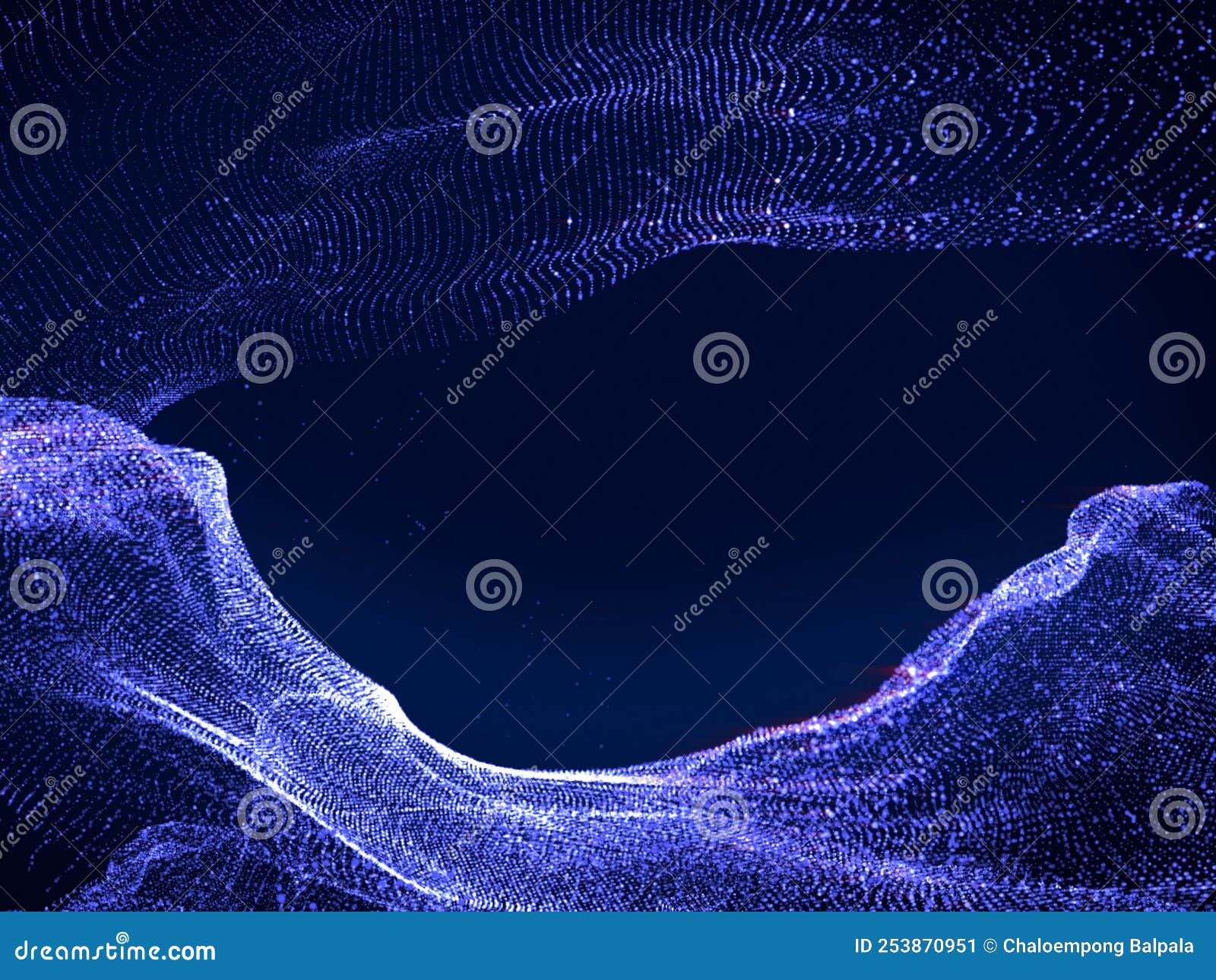 Futuristic Concept Abstract Space Background, Abstract Dots Wave Look ...