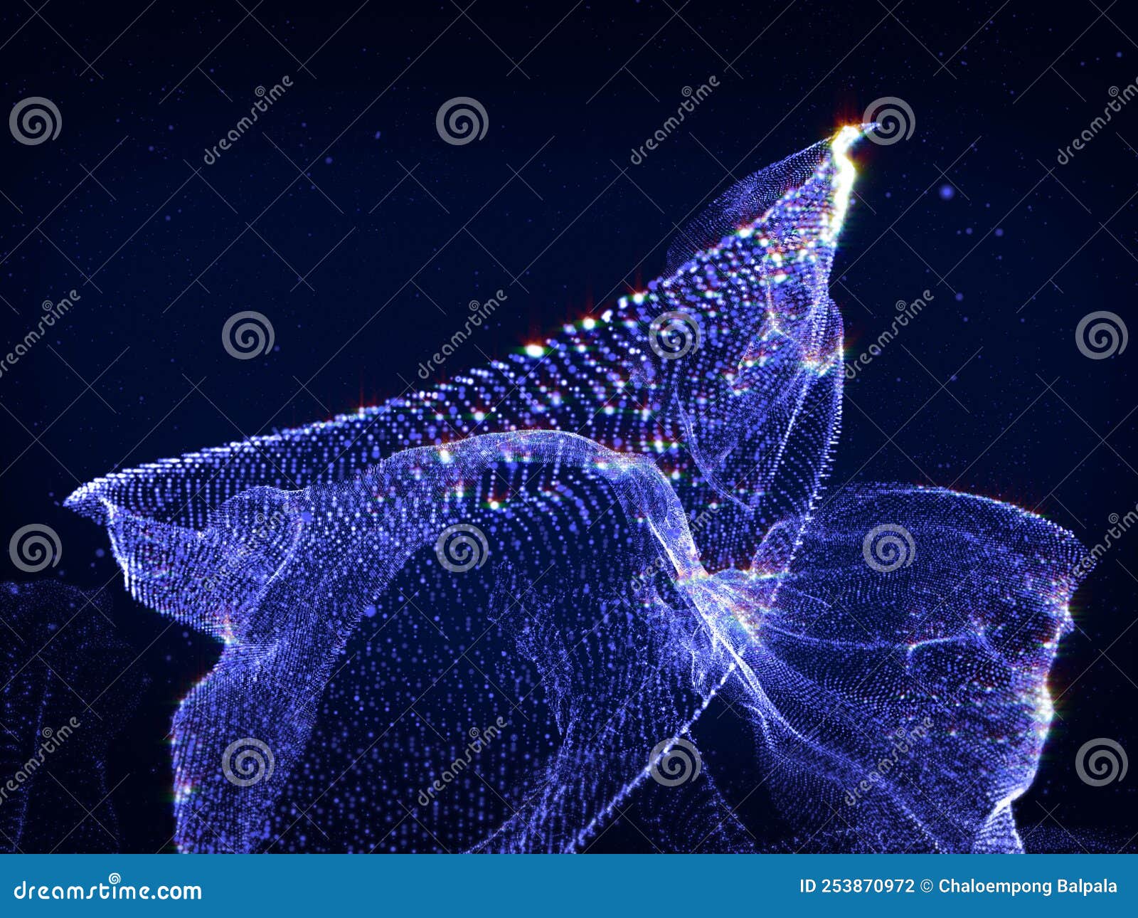 Futuristic Concept Abstract Space Background, Abstract Dots Wave Look ...