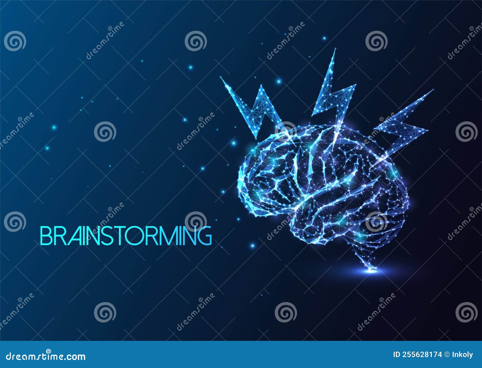 Futuristic Concept of Brainstorming, Creative Mind, Thinking with Human ...