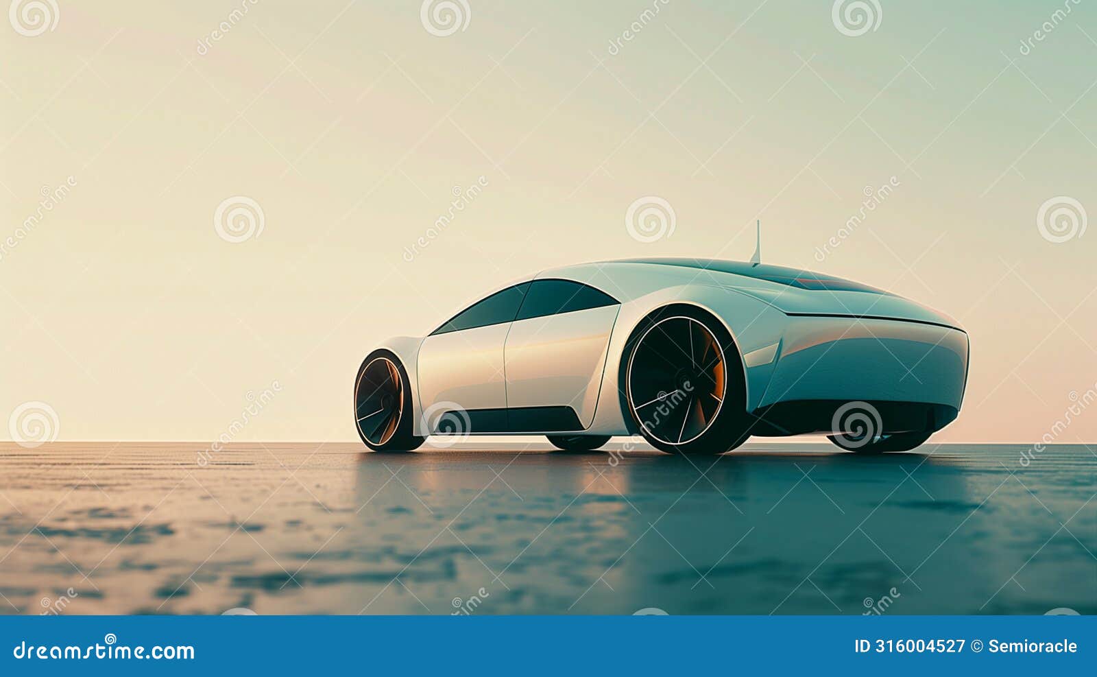 Futuristic Concept Car on Empty Background To Highlight Its Advanced ...