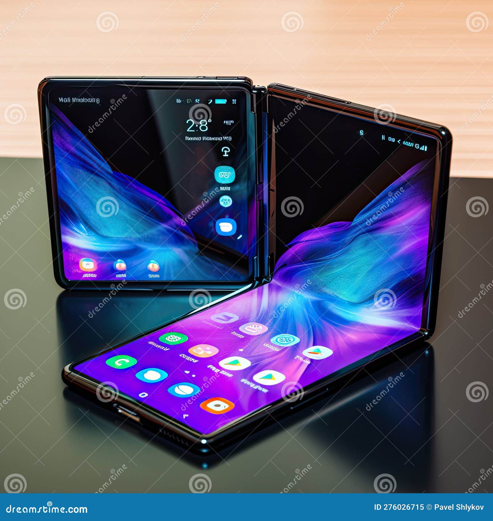 Futuristic Concept of a Folding Smartphone with a Flexible Display ...