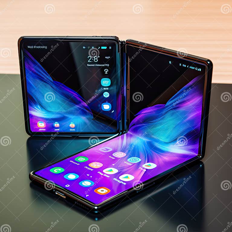 Futuristic Concept of a Folding Smartphone with a Flexible Display ...