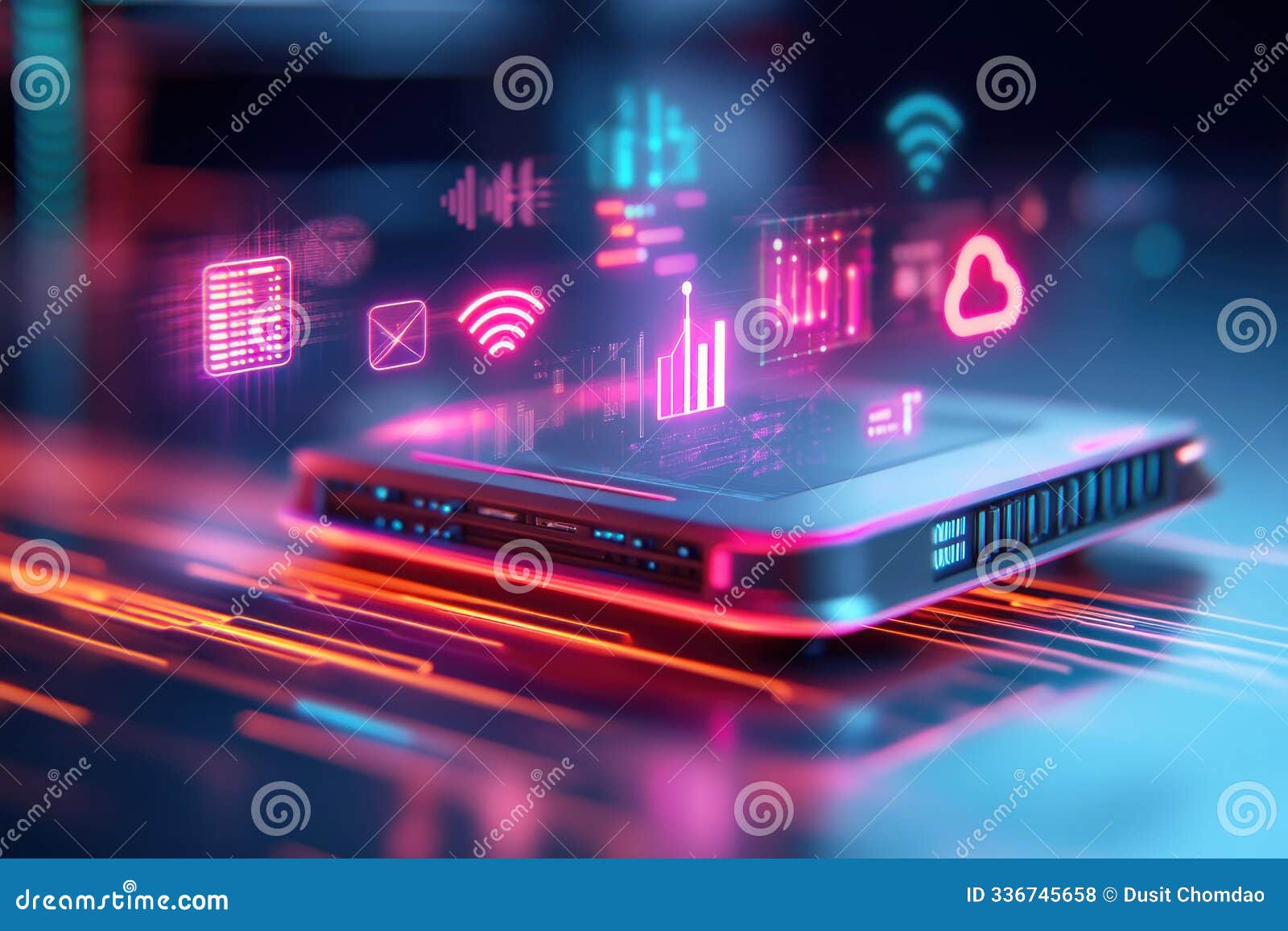 Futuristic Concept of Router with Holographic Displays and Data ...