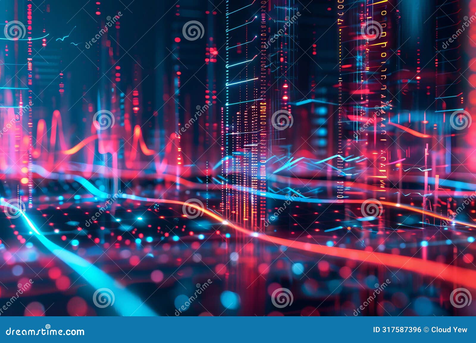 Futuristic Concept of Sound Wave Visualization in a Modern Digital ...