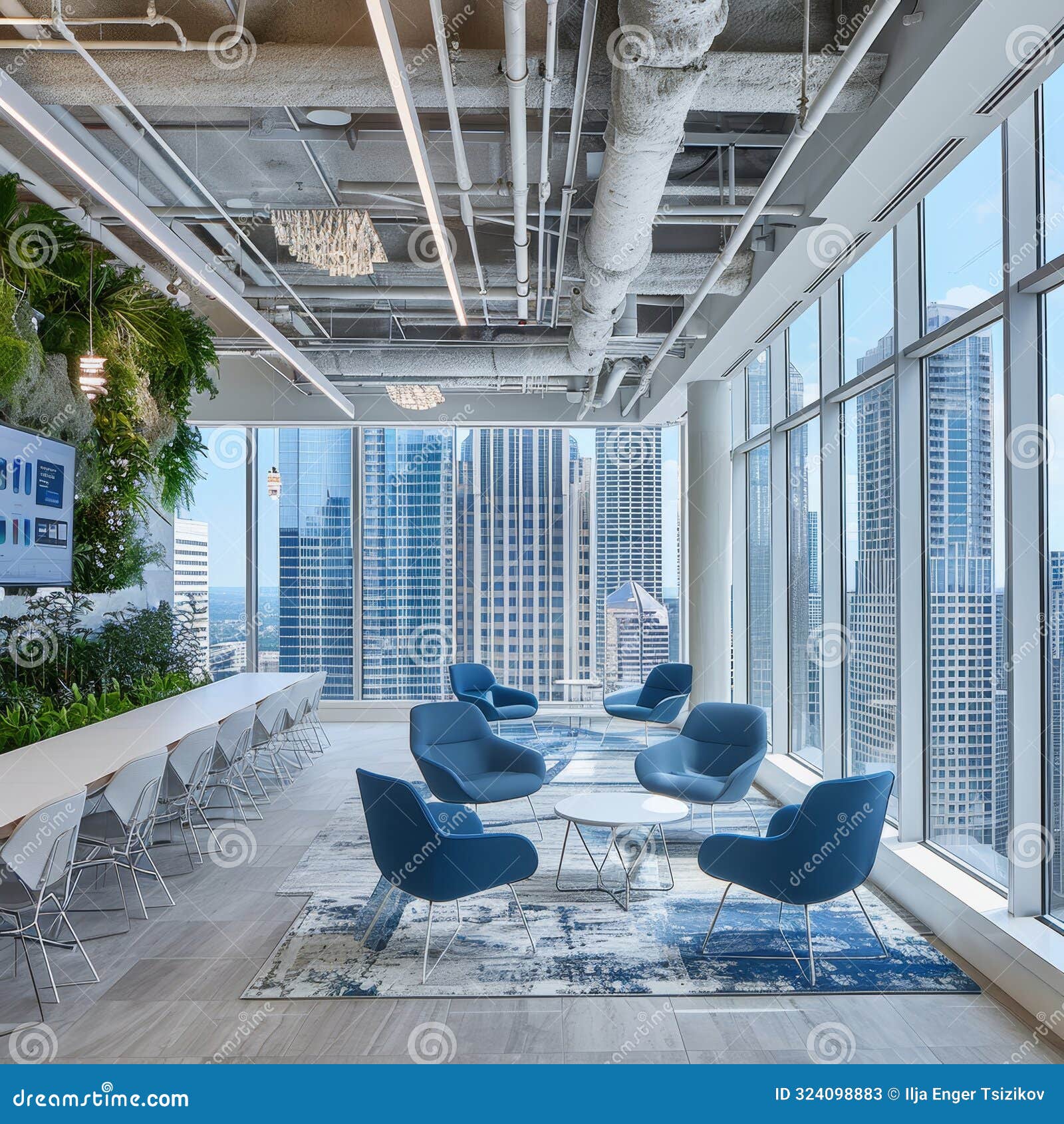 Futuristic Conference Room with Advanced Technology for Forward ...