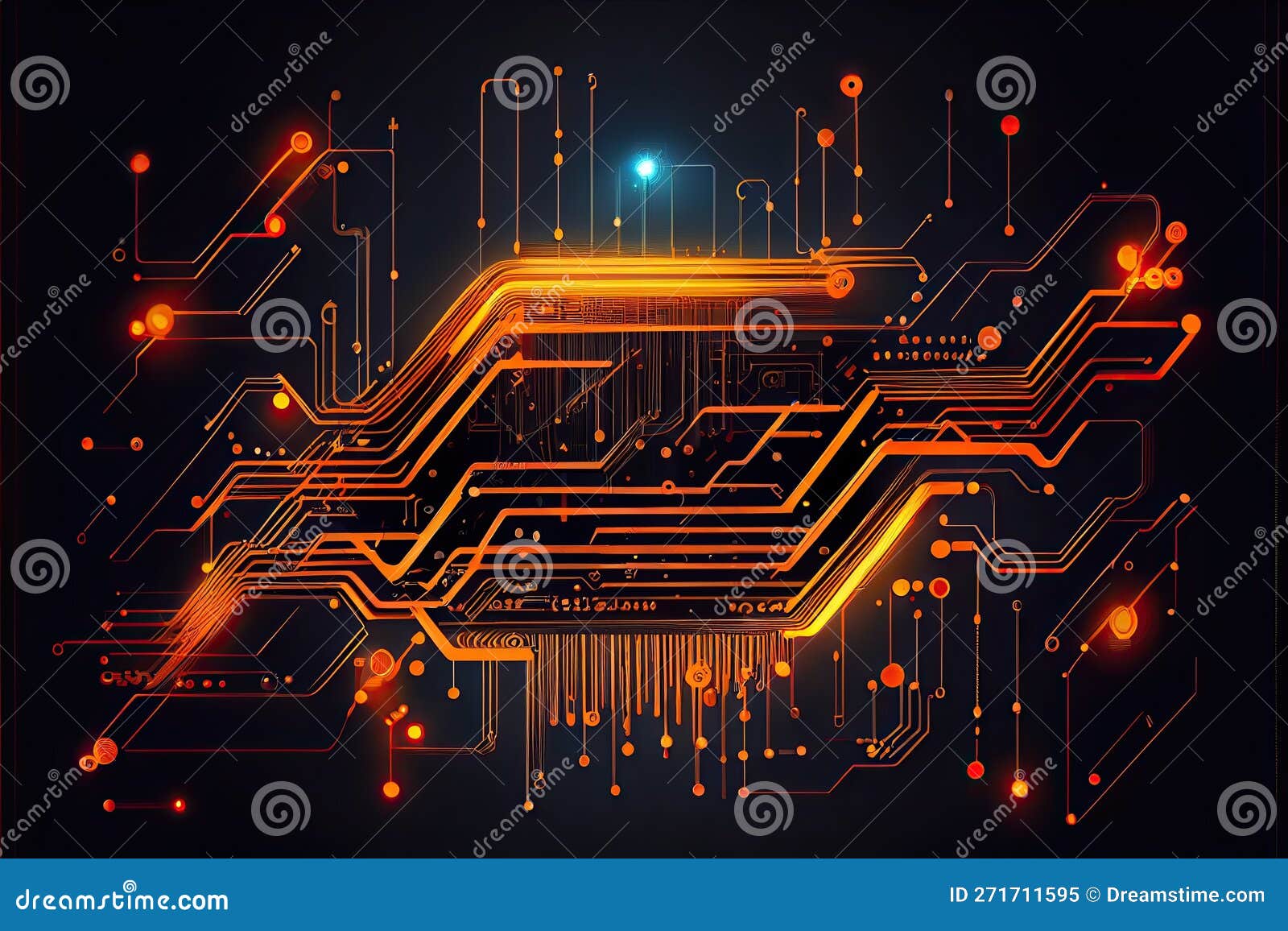 Futuristic Connection: an Abstract Illustration of Modern Technology ...