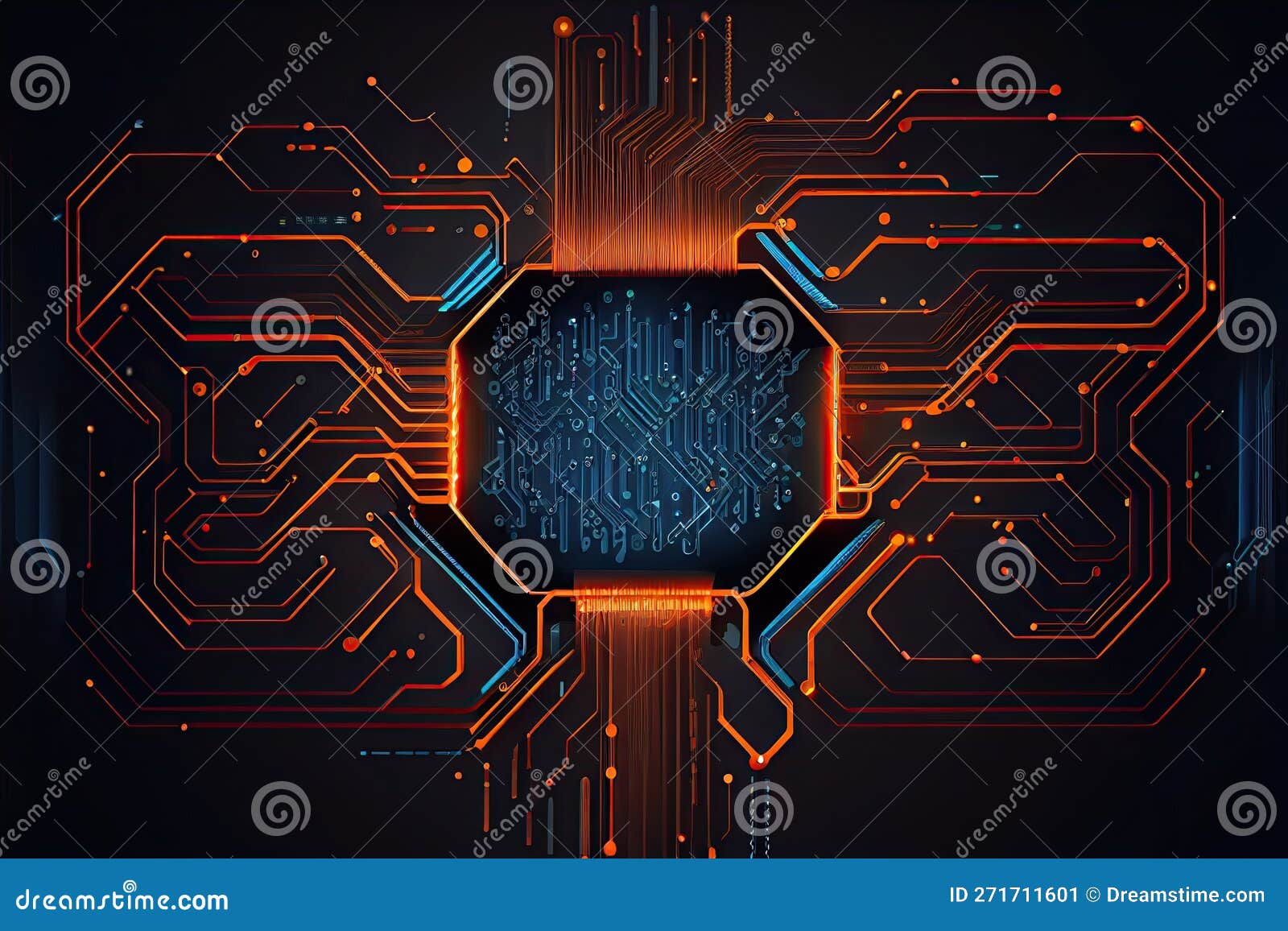 Futuristic Connection: an Abstract Illustration of Modern Technology ...