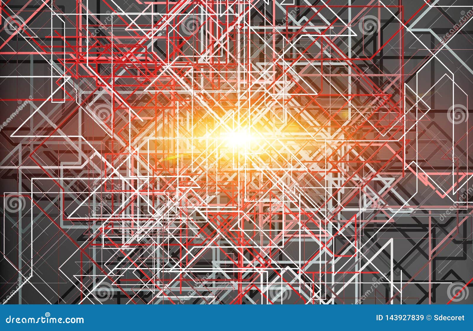 Futuristic Connection Background with Lines and Roads Map Printed on ...