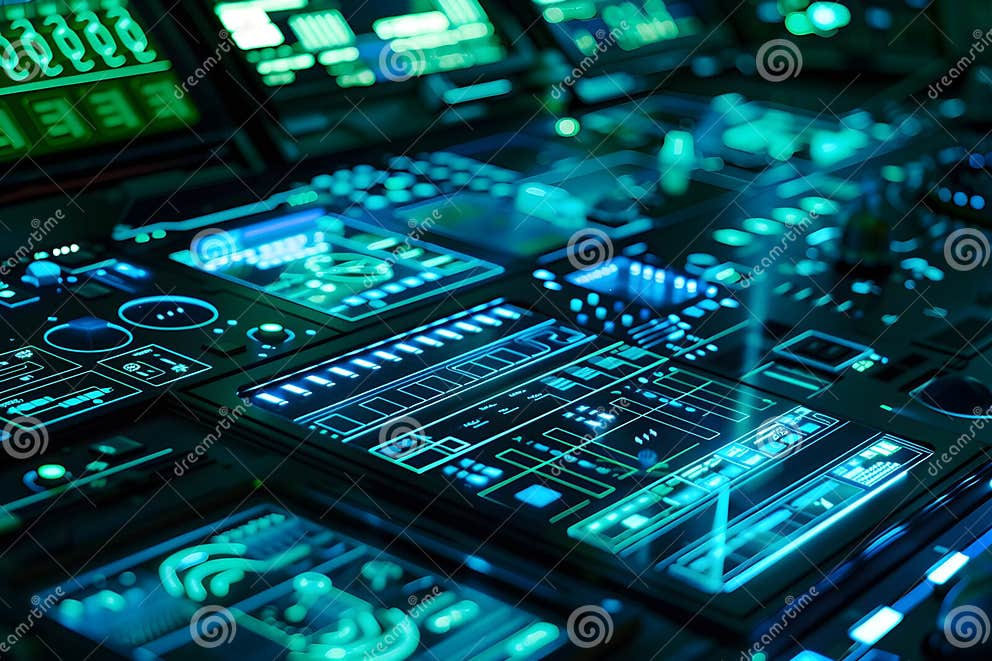 Futuristic Control Panel Interface, a High-tech, by Generative AI Stock ...