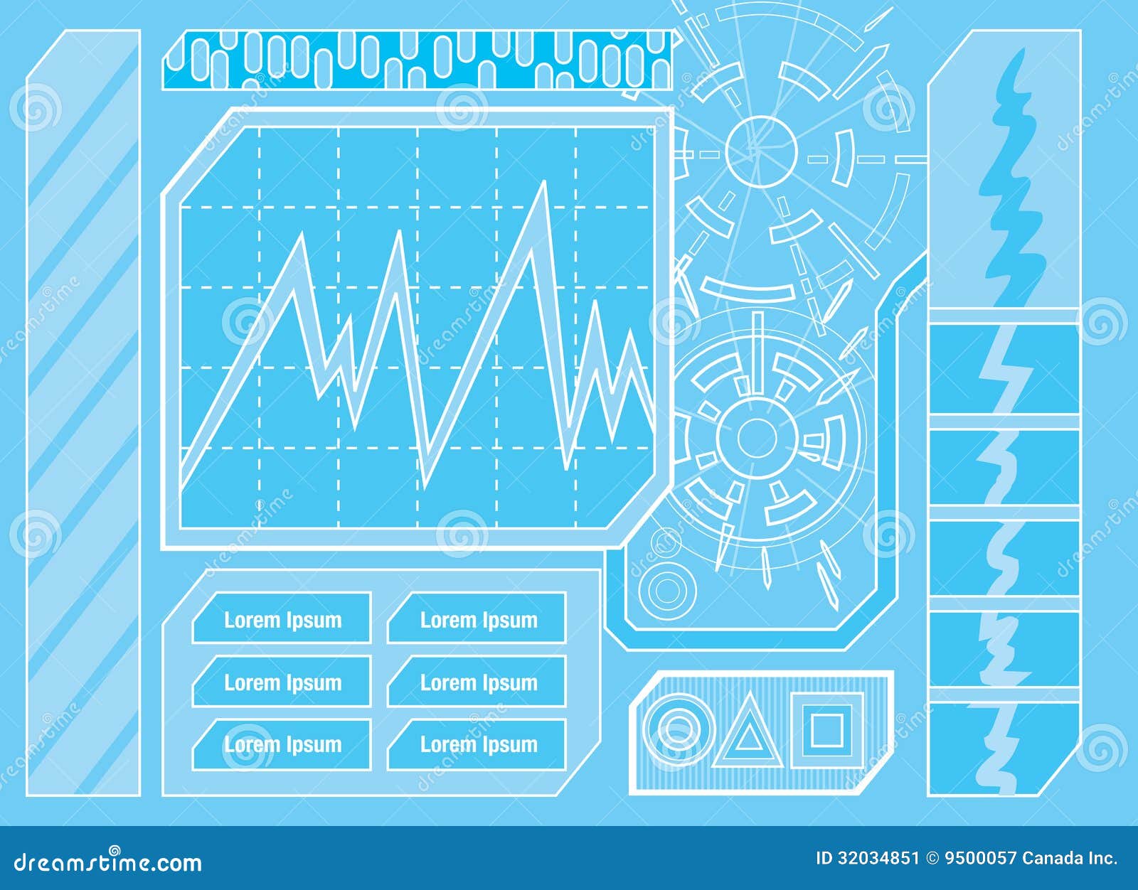 Futuristic Control Panel One Stock Vector - Illustration of technology ...