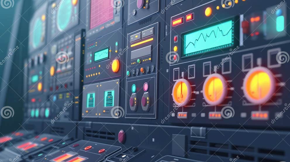Futuristic Control Panel Showing Charts and Data in a Complex Interface ... Futuristic Control Panel Showing Charts and Data in a Complex Interface ...
