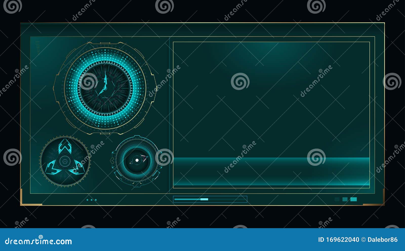 Futuristic Control Panel with Space for Text Stock Vector ...